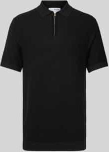 Selected Poloshirt mit kurzem Rei&szlig;verschluss