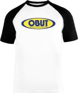 Vendax Vendax Obut Petanque Unisex Baseball T-Shirt Manches Courtes Homme Femme Blanc Noir