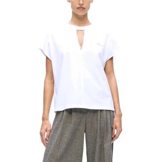 Karl Lagerfeld Embellished Relaxed T-Shirt - - Tops - Damen - Wei&szlig; - S