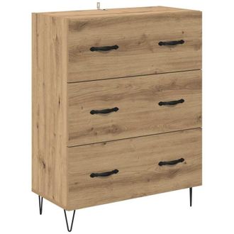 vidaXL Sideboard Artisan-Eiche 69,5 x 34 x 90 cm Verbundholz und Eisen vidaXL
