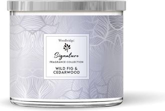 Woodbridge Candle Duftkerze im Glas mit Deckel | Wild Fig & Cedarwood | Duftkerze Sandelholz | Kerzen 3 Docht | Kerzen lange Brenndauer (40h) | Geschenk für Frauen
