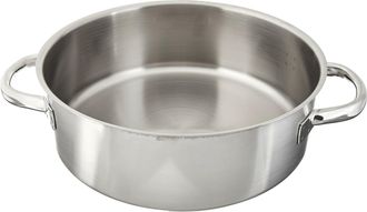 Paderno Paderno Rondeau-Topf aus Edelstahl, 9 l, Silber