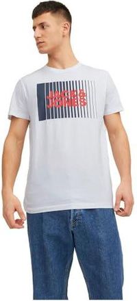 Jack & Jones Jack & Jones Jjecorp T-Shirt avec Logo Play SS O-Neck Noos, Blanc, XXL Homme