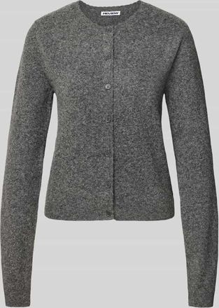 Review Regular Fit Strickjacke mit Lammwoll-Anteil