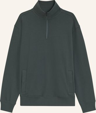 HUGO BOSS Sweatshirt Ze_Smallzip Relaxed Fit gruen