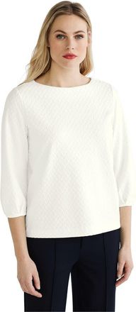 Street One Street One Damen A319238 T Shirt 3 4 Arm, Off White, 42 EU