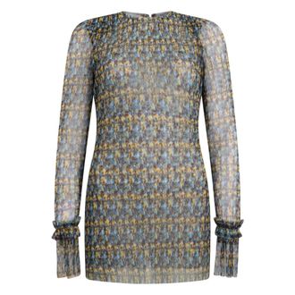Philosophy di Lorenzo Serafini Transparenter Oberteil mit Volant&Auml;rmeln - - Tops - Damen - Mehrfarbig - 2XS