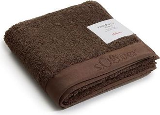s.Oliver Serviette 50 x 100 cm - 100 % coton, 600 g/m&sup2;, douce et absorbante, serviettes marron
