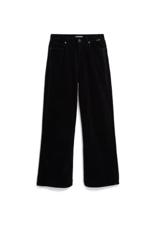 Armedangels Damen Webhose aus Bio-Baumwoll Mix ENIJAA Velvet Regular Fit Black