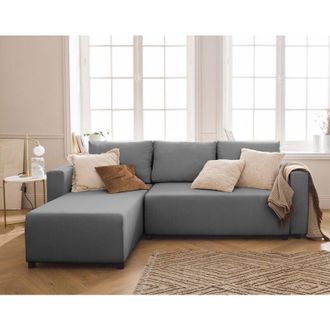 Best Mobilier Bestmobilier - Regala - canapé dangle réversible - 4 places - convertible avec coffre - en tissu