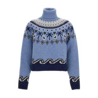 Alanui S&uuml;&szlig;er Winter-Rollkragenpullover - - Knitwear - Damen - Blau - XS