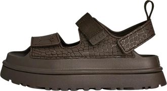 UGG Ugg, Femme, Chaussures, Brun, Taille: 39 EU Goldenglow Embossed Sandal