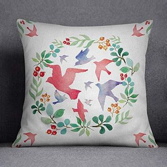 Bonamaison Le Jardin du Lin Kissenhüllen, Cotton, Mehrfarbig, 45x45