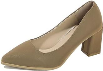 Generic Escarpins Talons Hauts pour Femme Pieds Larges Talon Chaussures habill&eacute;es Mode Casual Bout Rond Haut Sexy Les Mariages et f&ecirc;tes