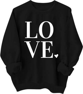 Generic Restez toujours plus l&acirc;che Femmes Mignon Impression Amour T-shirt Coupe ample Manches longues Col rond Pull Sweat-shirt Top Pull M&ucirc;re Femme, rouge, XX
