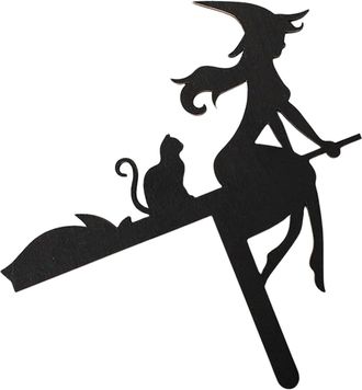 Generic Topper für Türrahmen aus Holz - Schild zum Aufhängen für Halloween, festliches Hexenskelett, fügt einen Spuker hinzu | für das Haus der