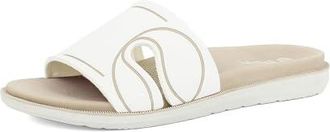 Inblu FUNINDIY Donna a Fascia Colorata Con Disegno Logo Inblu, Chaussons Suola Dual Density, blancs, 39 EU