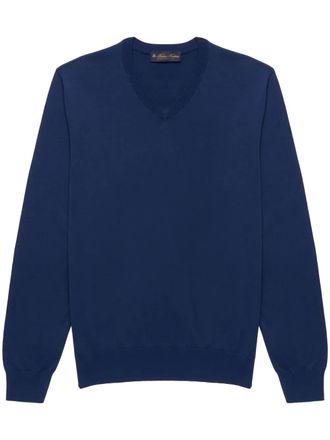 Brooks Brothers pull en maille fine - Bleu