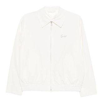 Kenzo Signature Embroidered Zip-Up Jacket - - Jackets - Damen - Wei&szlig; - S