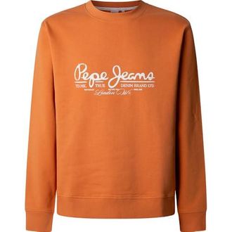 Pepe Jeans London Dumas Crew Maillot de survêtement, Orange (Orange Coucher du Soleil), L Homme