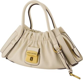 Marc Jacobs Womens The Small Satchel Shoulder Bag - Marc Jacobs Leather Ivory Lambskin Shoulder-Hobo-Bags