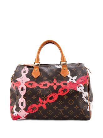 Louis Vuitton sac &agrave; main Speedy &eacute;dition limit&eacute;e en toile monogramm&eacute;e Bay 30 - Marron