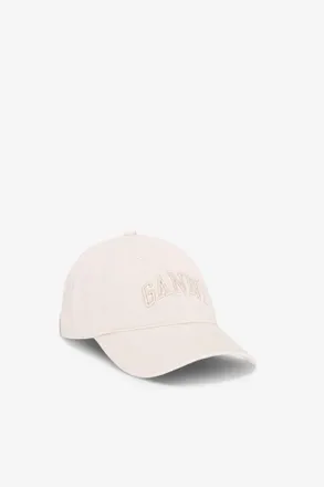 Ganni Casquette en toile blanc cass&eacute; - Pour Femme