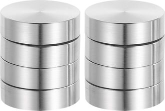 NUOBESTY Toddmomy 8-teiliges Set aus Aluminiumlegierungsscheiben: 3 cm Dicke Metallkreis-Adapter f&uuml;r Beistelltische - 30 x M8 Rundscheiben-Set f&uuml;r Glasplatten 