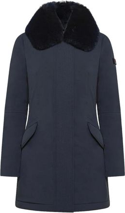 Peuterey Femme, Manteaux, Bleu, Taille: 40 FR Desmot KL Fur Jacket