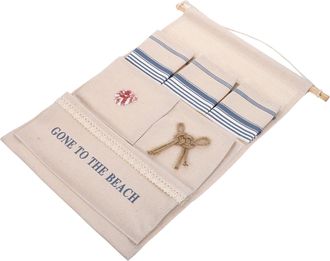 Valiclud Wandh&auml;ngender Aufbewahrungsbeutel aus Baumwoll-leinen Wasserfest Platzsparend Vielseitiger Organizer f&uuml;r Schlafzimmer Badezimmer B&uuml;ro Praktische T&uuml;r W