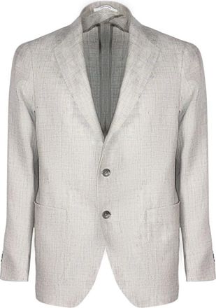 Tagliatore Homme, Vestes, Gris, Taille: 2XL Blazer en lin et laine vierge Tagliatore