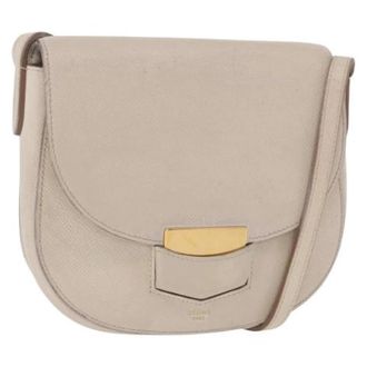Celine Pre-owned Vintage Leather Shoulder Bag - - Pre-owned - Damen - Beige - ONE SIZE