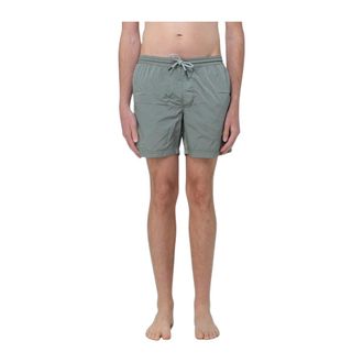 Blauer Boxer Badeshorts mit Kordelzug - - Swimwear - Herren - Gr&uuml;n - M
