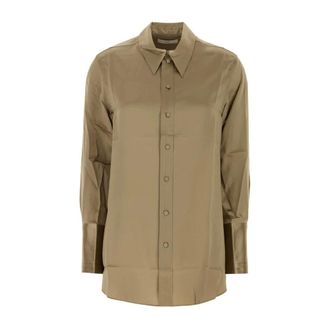 Co Femme, Blouses et Chemises, Brun, Taille: 38 FR Satin Shirt