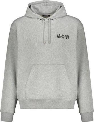 Balmain Homme, Sweatshirts et sweats &agrave; capuche, Gris, Taille: L Sweat &agrave; capuche