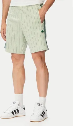 adidas Sportshorts Pinstripes KT4328 Hellgr&uuml;n Regular Fit