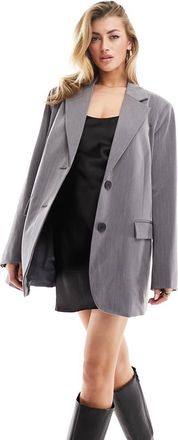 NA-KD Blazer oversize &eacute;pais - Vert-Gris