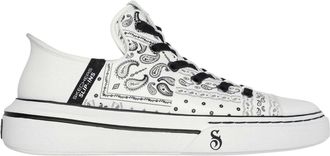 Skechers Snoop Dogg Bandana Muster Sneaker f&uuml;r Herren (Wei&szlig;/Schwarz)