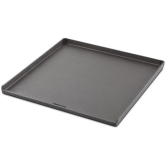 Weber Plancha en fonte &eacute;maill&eacute;e 60x40cm - Surface anti-adh&eacute;sive - &Eacute;vacuation des graisses - Pour cuisson pr&eacute;cise de poissons et l&eacute;gumes