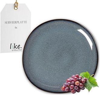 like. by Villeroy & Boch Lave gris plat à servir 32 x 32 x 2,5 cm