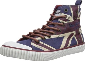 Pepe Jeans London Industry Flag, Damen Schnürhalbschuhe, Violett (Burgundy), 38 EU