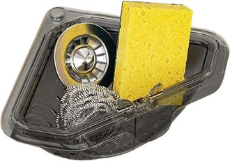 Generic Dreieckiger Magnet-Siebkorb - Sp&uuml;lbecken Abtropfbeh&auml;lter, H&auml;ngender K&uuml;chensieb, Platzsparend Eckkorb, Magnetischer Abtropfsieb Ohne Bohren, Multifunkt