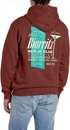 Replay Hoodie mit gro&szlig;em R&uuml;ckenprint