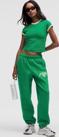 lululemon Jogging Scuba Oversized taille mi-haute Graphic pour Femmes - Vert - Taille 2XS