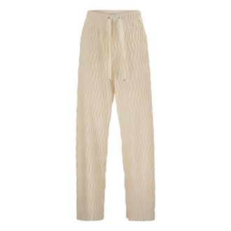 Herno Hose mit Knittereffekt - - Trousers - Damen - Beige - XS
