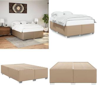 vidaXL vidaXL Bettgestell Cappuccino-Braun 160x200 cm Kunstleder