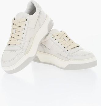 Hogan Lace-Up Leather Sneakers With Rubber Sole size 39