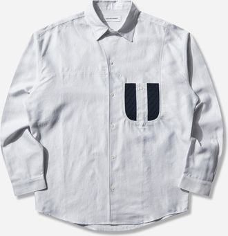 Kiko Kostadinov Men s Veca Panelled Shirt White / Navy