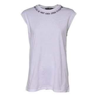 Dolce & Gabbana Wei&szlig;es &auml;rmelloses bedrucktes Tank-T-Shirt - - Tops - Damen - Wei&szlig; - 2XS