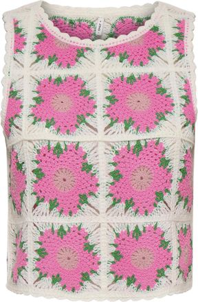 Only Onlemma Sl O-Neck Crochet Top KNT